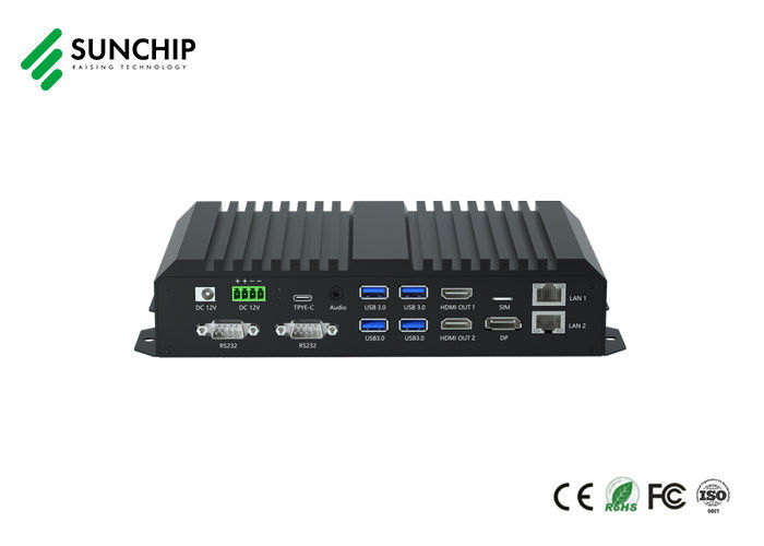 RK3588 8K Industrial HD Media Player Box RS232 RS485 Dual Lan 5g Wifi 5 ...