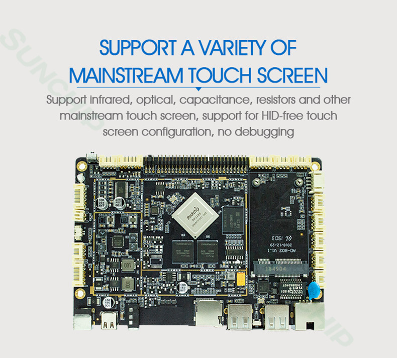 Six Core RK3399 Industrial Embedded Motherboard I2C Interface Android 7.0
